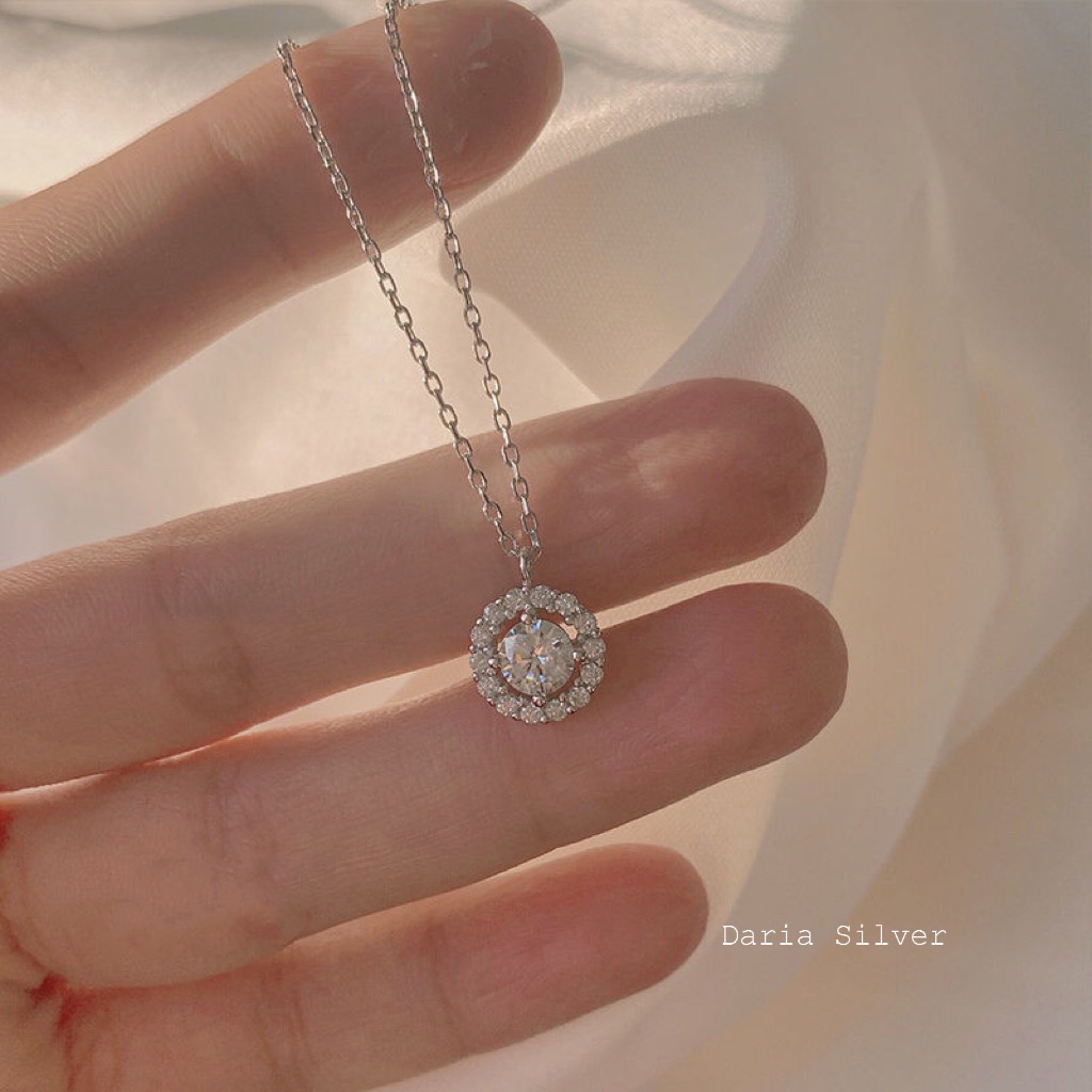 Dây chuyền bạc nữ cao cấp Daria Silver đính đá lấp lánh sang trọng ...