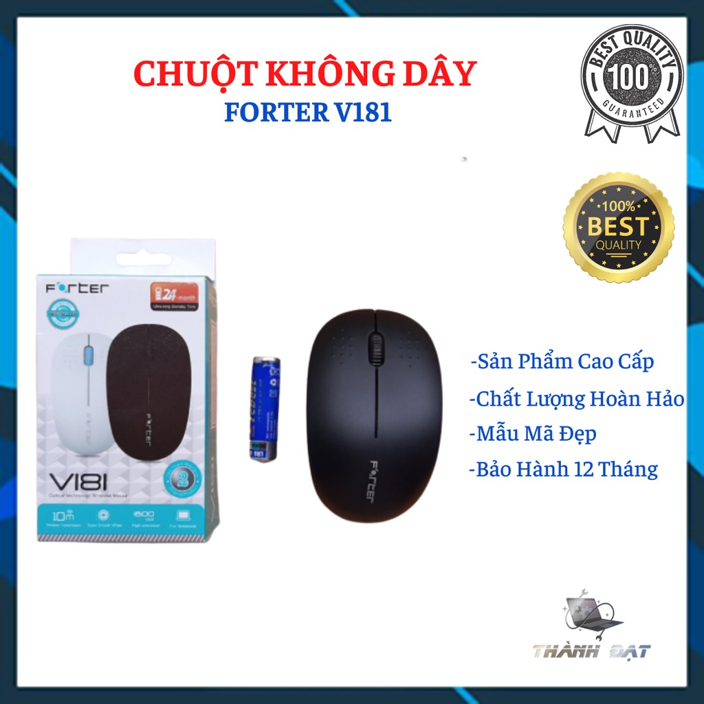 Chuột Không Dây, Chuột không dây Forter V181 tặng kèm pin | Shopee Việt Nam
