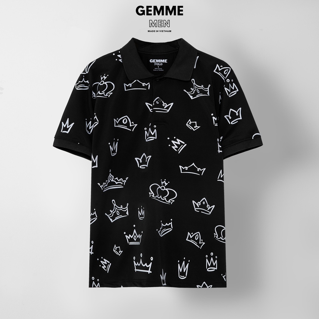 Áo Polo nam cổ bẻ GEMME MEN vương miện Fullsize 50-130kg chuẩn form ...