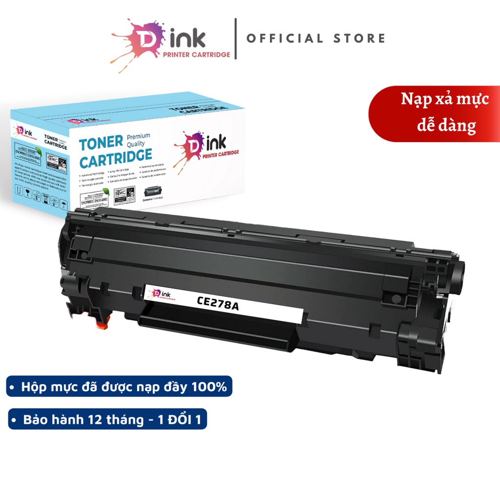 Hộp Mực máy in 78A TDink siêu đậm nét- Dùng cho máy in laser HP P1560 ...