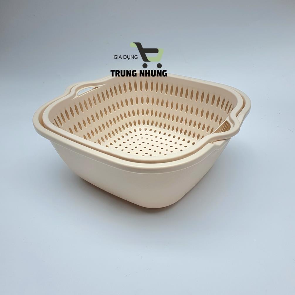 {Giá sỉ} Bộ rổ nhựa kèm chậu, rổ đựng hoa quả Việt Nhật | Shopee Việt Nam
