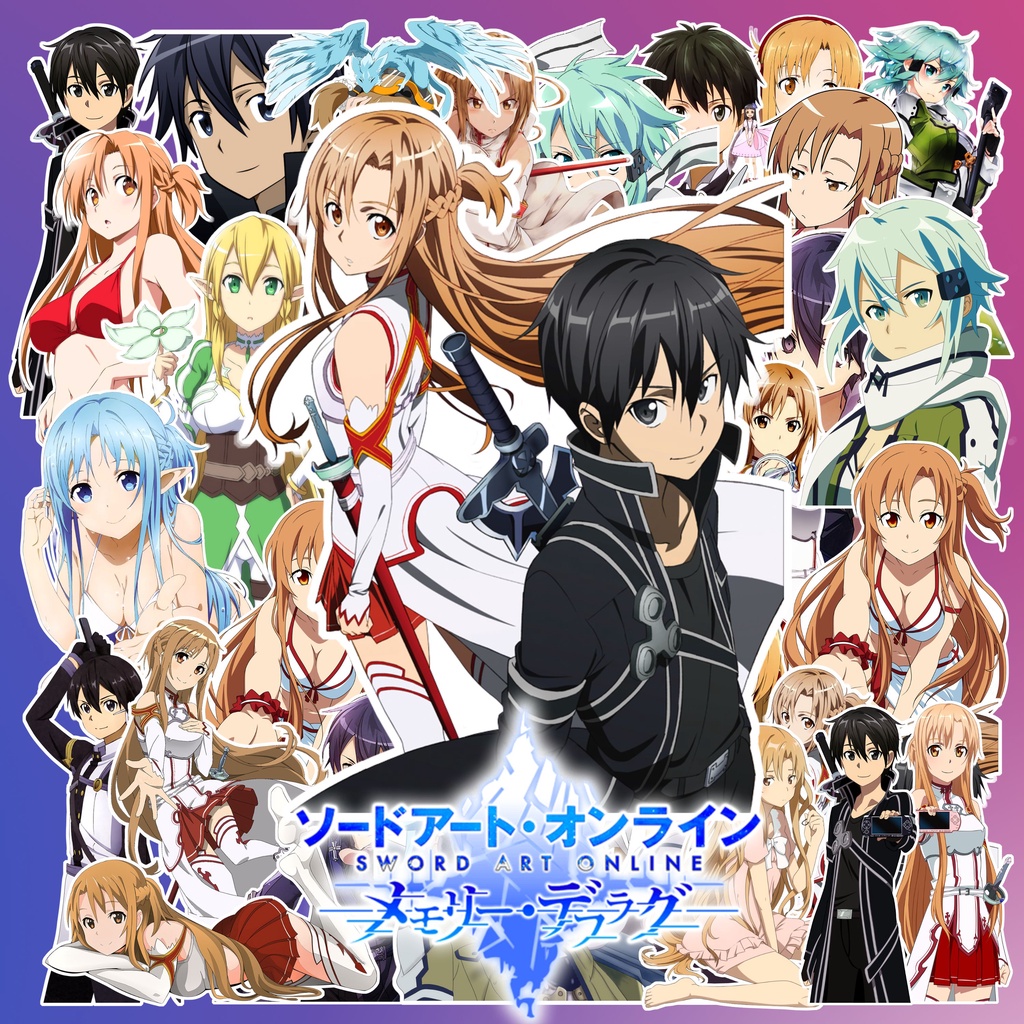 [Set 50 Cái] Sticker anime SAO,sticker sword art online,nhãn dán trang ...