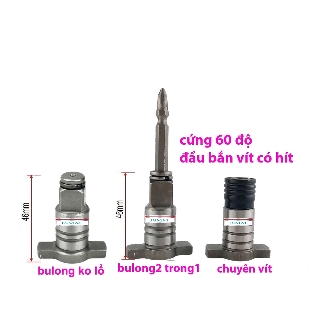 Đầu chữ T bulong và đầu chữ T chuyên vít thay thế cho đầu máy Makita, Hitachi.và các máy trung ...