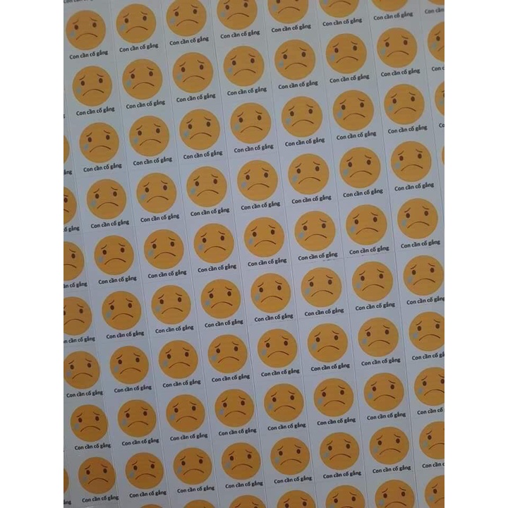 Sticker "CON CẦN CỐ GẮNG" Sticker khen thưởng học sinh | Shopee Việt Nam