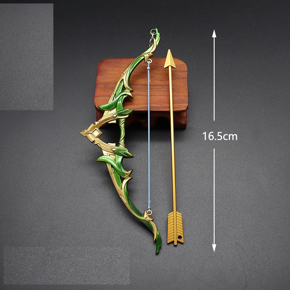 Mô hình móc khóa vũ khí genshin impact cung + pháp khí+ mặt nạ ( sấm ...