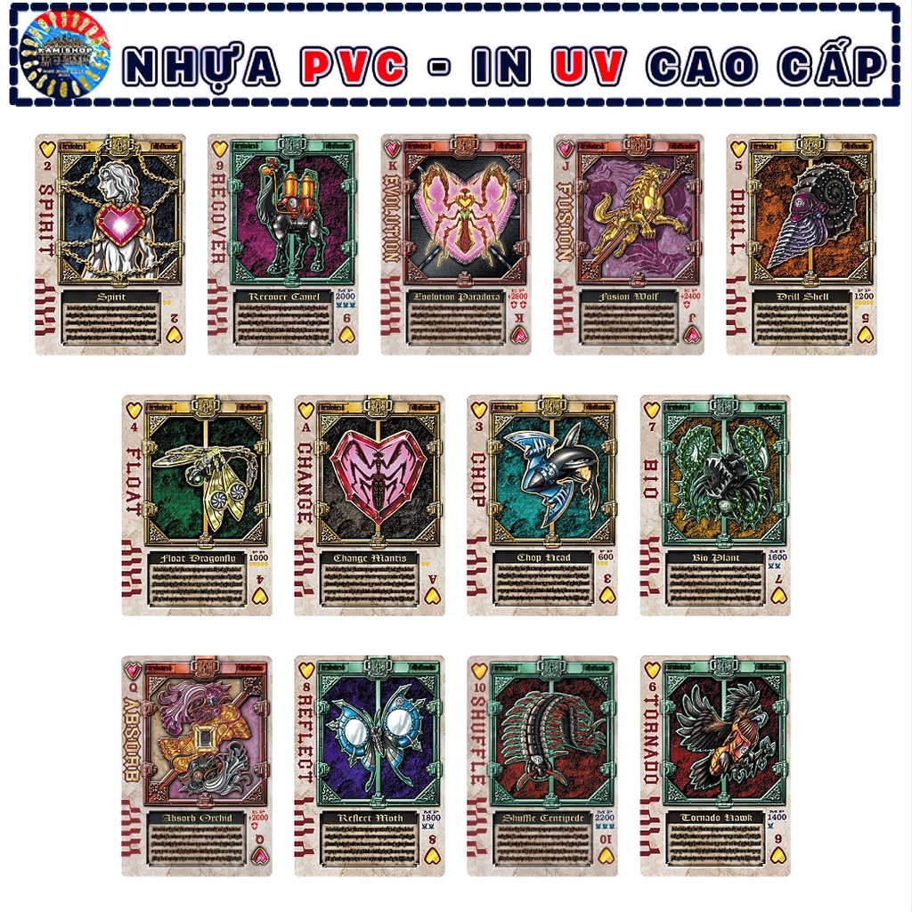 13 Card Rouze Chalice cơ - Thẻ Bài Kamen Rider Chất Liệu nhựa PVC cao ...