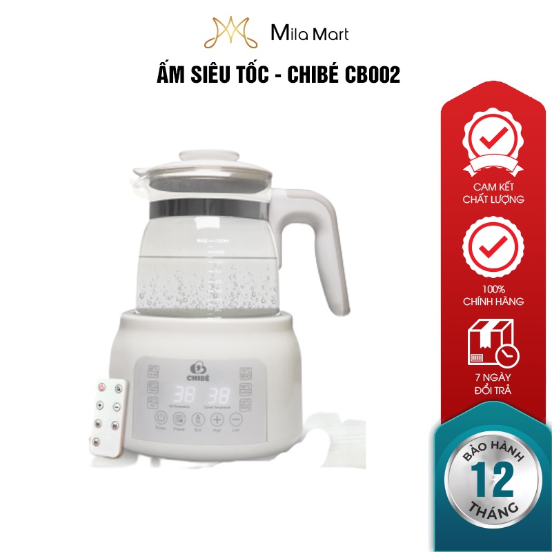 Ấm siêu tốc thông minh màn hình led hiển thị nhiệt độ điều khiển từ xa CHIBÉ CB002 | Shopee Việt Nam
