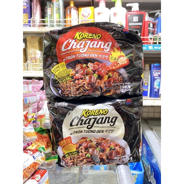Bịch 5 Gói Mì Trộn Tương Đen Koreno Chajang Úp 4Phút (390g) | Shopee ...