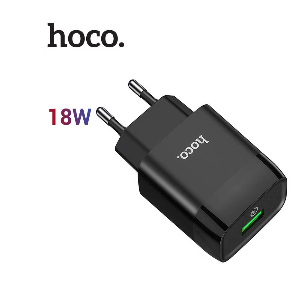 Củ sạc nhanh 18W Hoco C72Q chân tròn 1 cổng USB , QC3.0 chất liệu cao ...