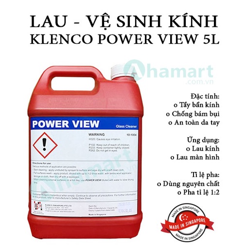 Dung dịch vệ sinh, tẩy, lau kính Klenco Power View 5L | Shopee Việt Nam