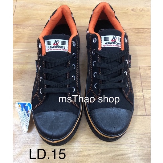 Giày thể thao đen sọc viền cam LD15 Nam Asia | Shopee Việt Nam