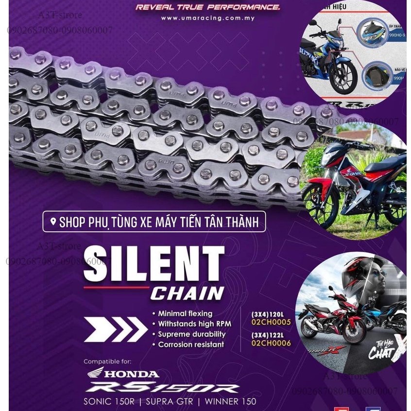 SÊN CAM UMA RACING (CAO CẤP) 120/122 MẮT CHO WINNER / SONIC / RAIDER FI ...