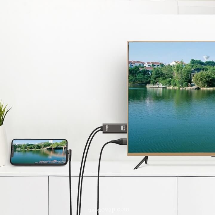 Cáp chuyển đổi Lightning ra cổng HDMI Hoco UA15 Hình ảnh chuẩn 1080HD ...