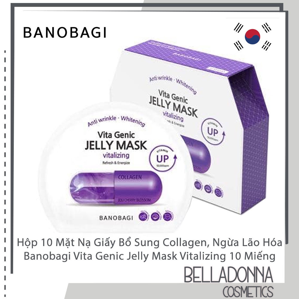 Hộp 10 Mặt Nạ Giấy Bổ Sung Collagen, Ngừa Lão Hóa Banobagi Vita Genic Jelly Mask Vitalizing 30g ...