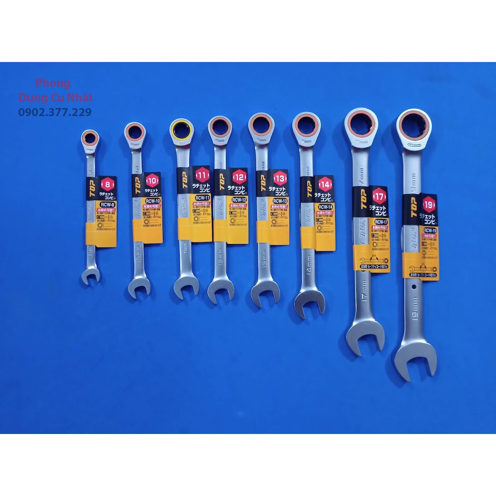 Cờ lê tự động Top Kogyo Japan RCW-8, RCW-10, RCW-11, RCW-12, RCW-13, RCW-14, RCW-17, RCW-19 ...