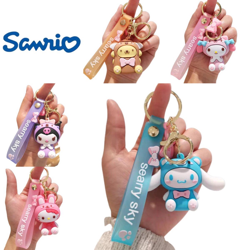 Kuromi Sanrio My Melody Cinnamoroll Hello Kitty Pendant Figure Toy Keychain Xmas Gift | Shopee ...