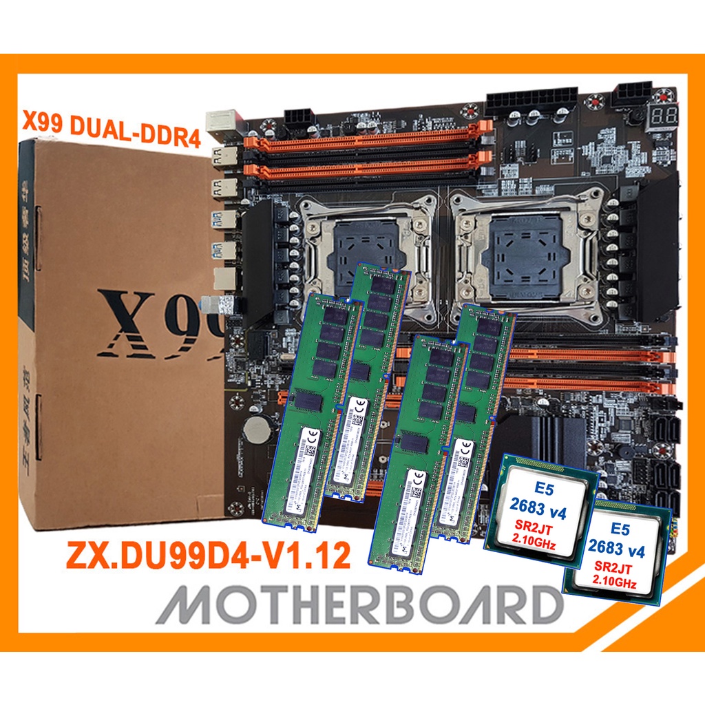 Combo Main Klirse X99 DUAL + Dual Xeon E5 V4 + RAM DDR4 REG ECC. Chuyên ...