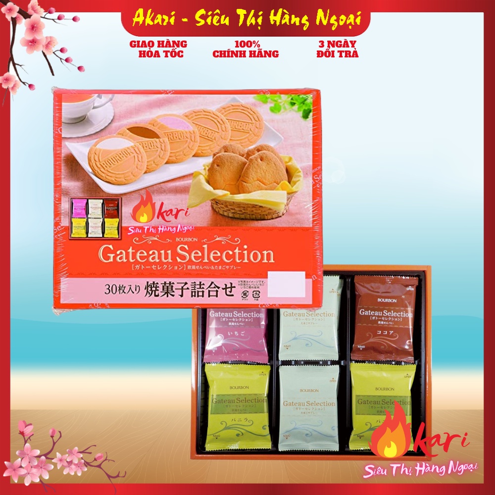 [Tết 2023] Bánh quy kem Bourbon Nhật Bản Gateau Selection 30 chiếc ...