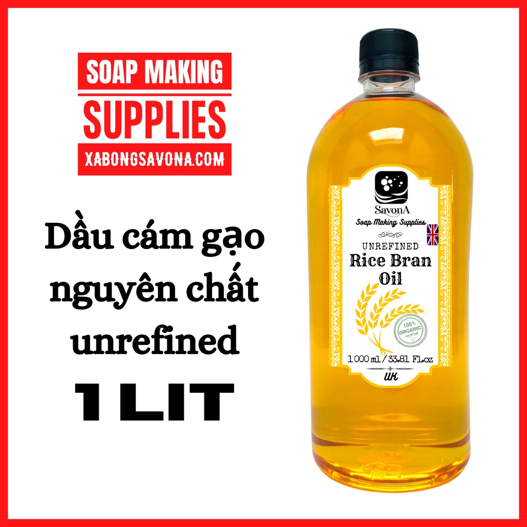 1L Dầu Cám Gạo Nguyên Chất 1 Lit - Unrefined Rice Bran Oil 1 Lit SavonA ...