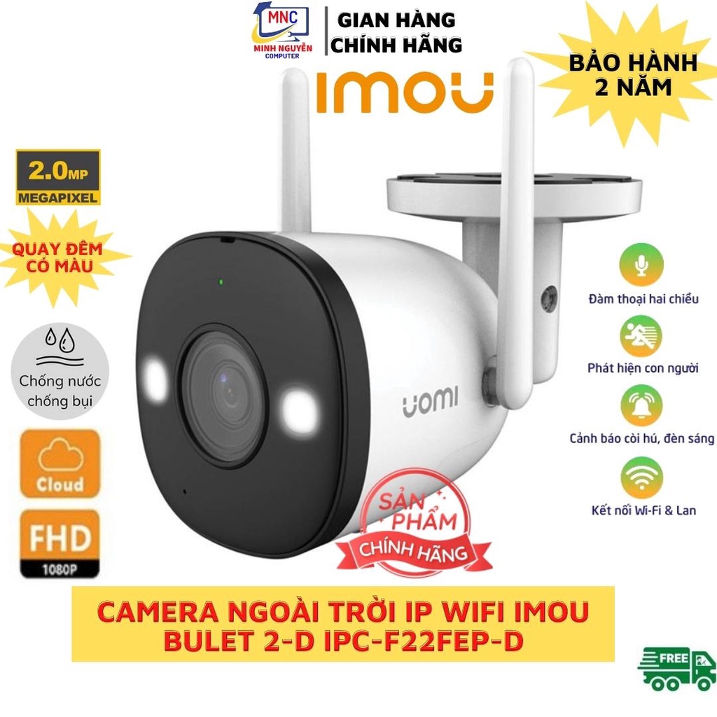 Camera Imou Bullet F22FEP-D 1080P 2Mpx, camera wifi Imou F22 ngoài trời ...