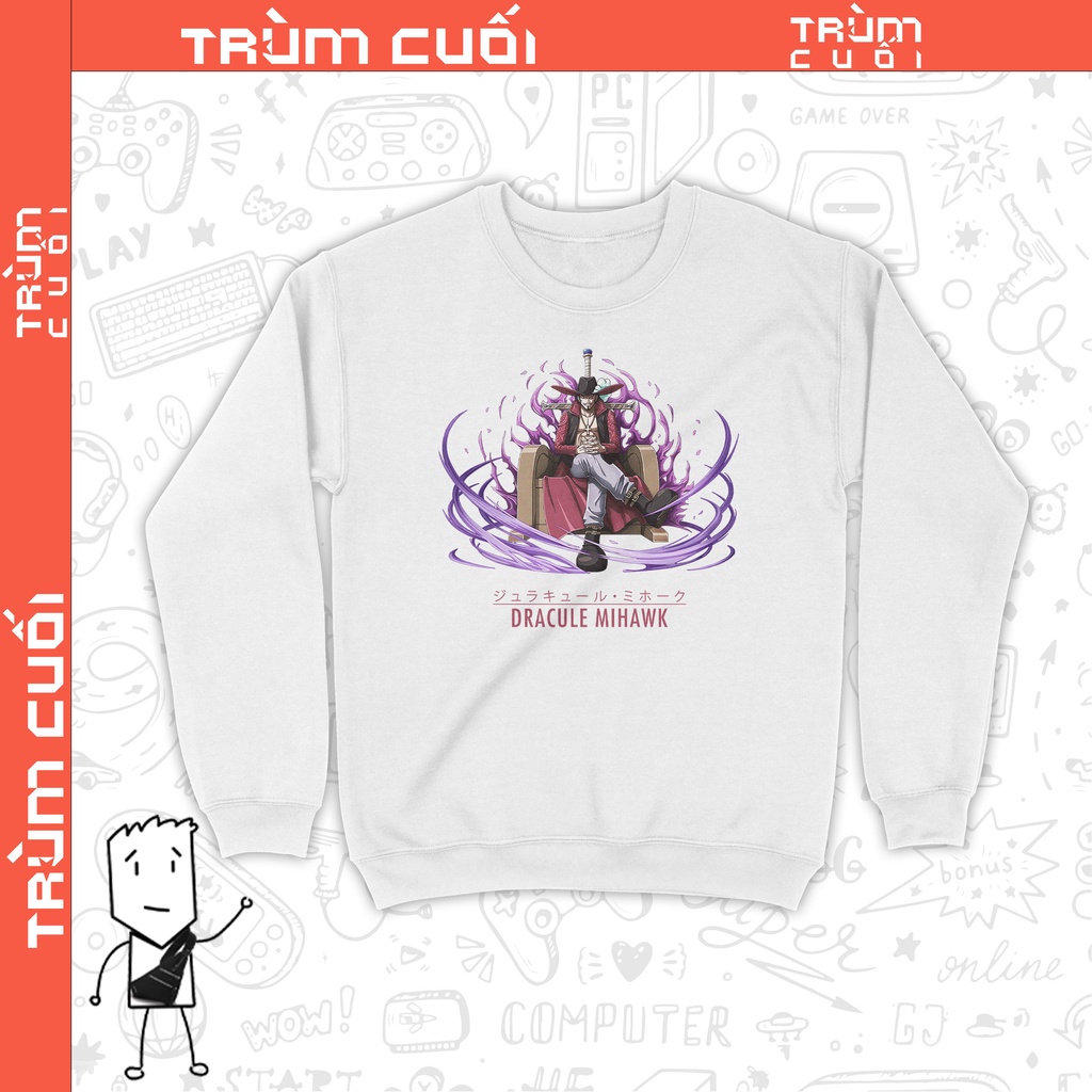 Áo Sweater Dracule Mihawk - One Piece, Trùm Cuối Anime Cine, Unisex Nỉ ...