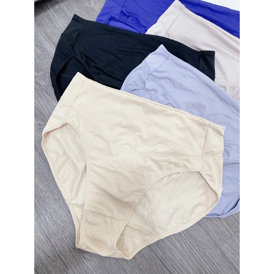 Quần Lót Nữ Big Size Lưng Cao 2 Lớp Hanes Bm40as Che Bụng Co Giãn