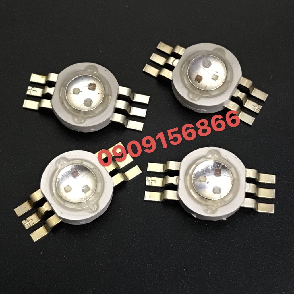 Nhân led luxeon 3w 3 chân rgb, đế đồng | Shopee Việt Nam