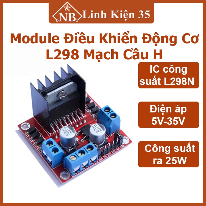 Module L298 mạch cầu H điều khiển động cơ DC chất lượng uy tín | Shopee ...