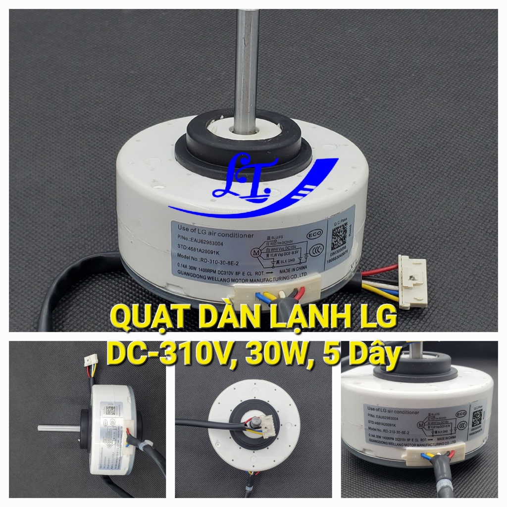 Quạt dàn lạnh(Motor quạt màn lạnh) LG Inverter DC-310V 30W 5 dây trục dài | Shopee Việt Nam