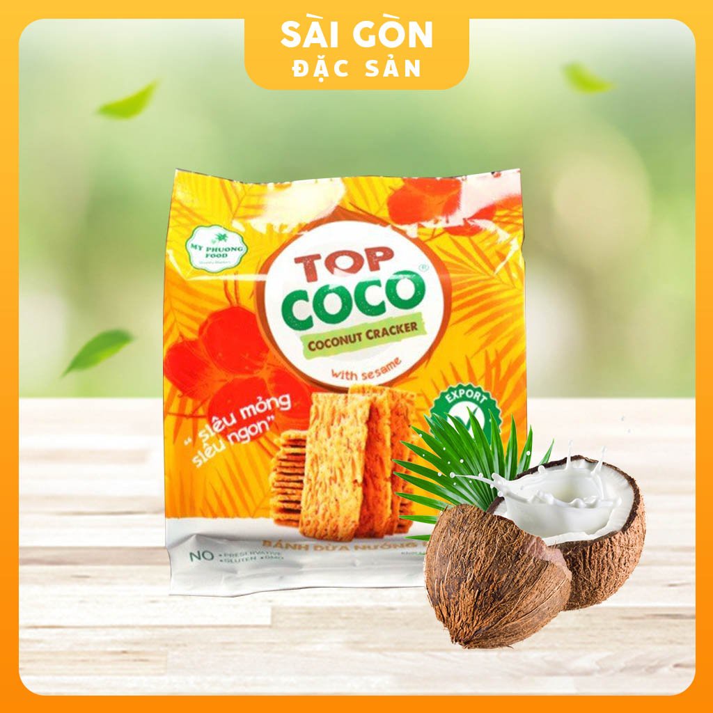 Bánh dừa nướng Top Coco Chính hãng hàng xuất khẩu 150Gam và 180Gam Sài ...