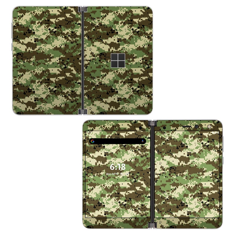 Skin decal dán Surface Duo mẫu Digital Woodland Camo (đã cắt sẵn, dễ ...