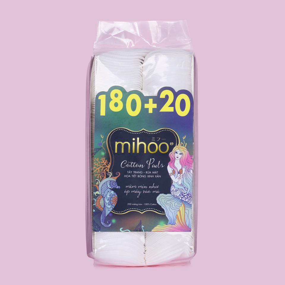 BÔNG TẨY TRANG Kokimi 240 miếng MIHOO SẠCH BỤI BẨN 100% COTTON ( CHÍNH ...