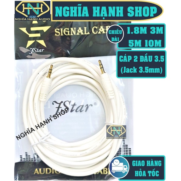 Cáp loa 2 đầu jack 3.5 dài 1.8M 3M 5M 10M JSTAR cao cấp (Cáp 3.5, dây loa 2 đầu 3.5, dây loa ...