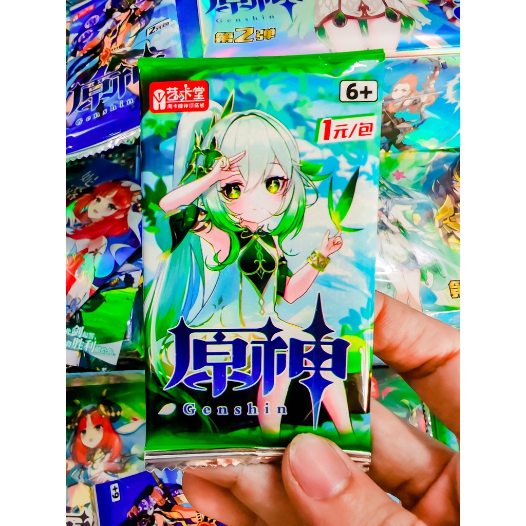 Set 6 ảnh thẻ anime nhân phẩm game Genshin Impact card gacha | Shopee ...