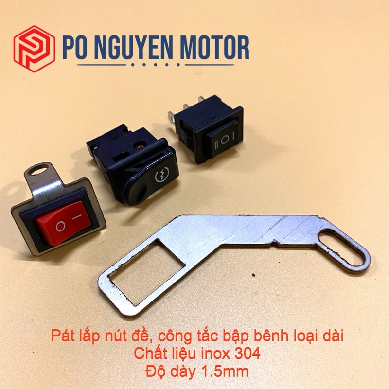 Pát inox 304 lắp công tắc đề ngoài hoặc bập bênh loại dài | Shopee Việt Nam