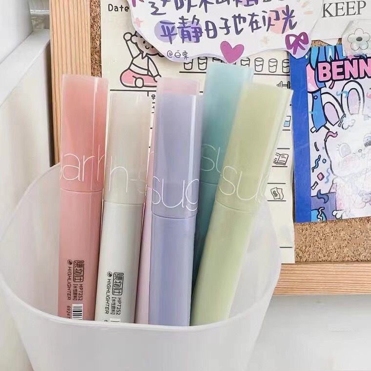 Set 6 bút highlight màu pastel dạng thỏi son Half Sugar Highlight ...