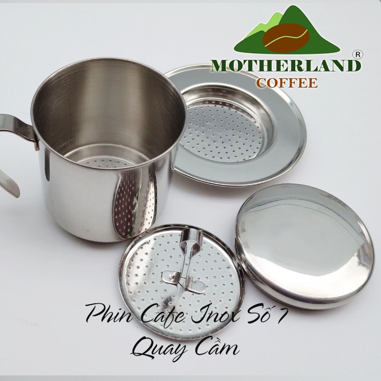 Phin pha cafe inox quay cầm chất liệu thép không gỉ 430 | Shopee Việt Nam