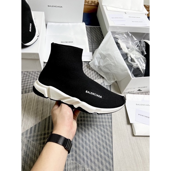 giày Balen Speed đen cổ chun cao cấp hàng 1:1 full box | Shopee Việt Nam