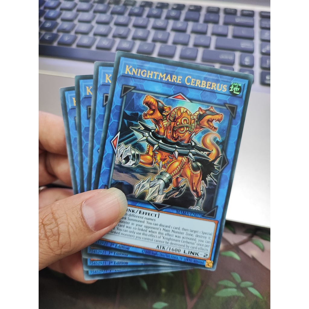 [Yugioh Funny Shop] 1 lá thẻ bài Knightmare Cerberus - MAMA-EN070 ...