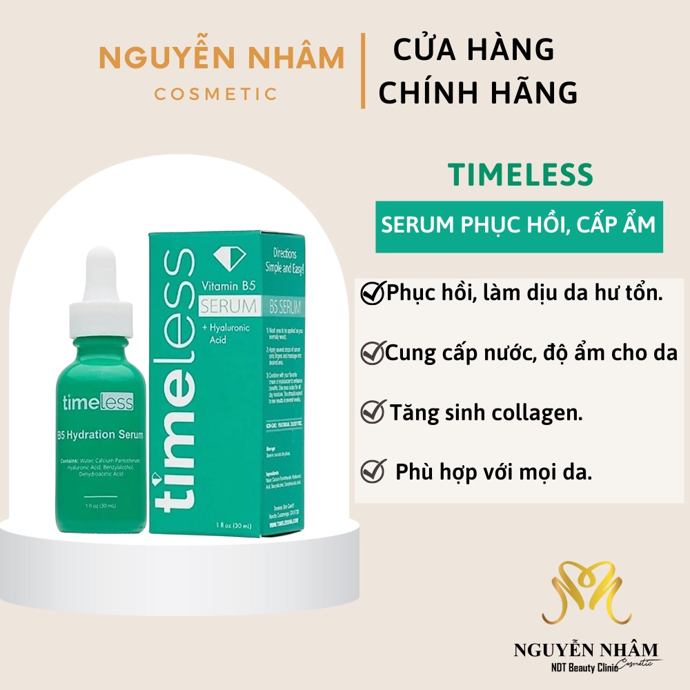 Serum Timeless B5 Tinh chất Timeless Vitamin B5 + Hyaluronic Acid 30mL | Shopee Việt Nam