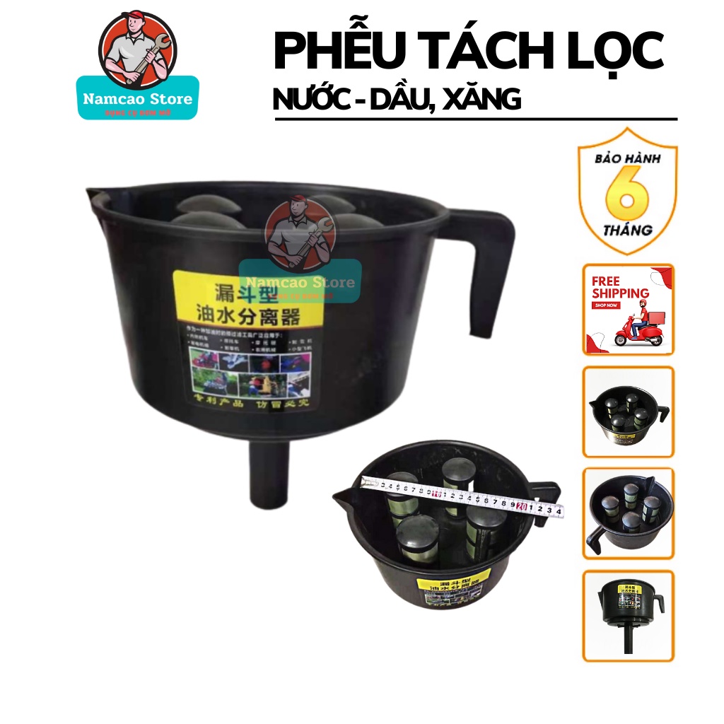 Phễu cốc lọc nhiên liệu tách xăng dầu diesel và nước, lọc được tạp chất 12micron,chất liệu nhựa ...