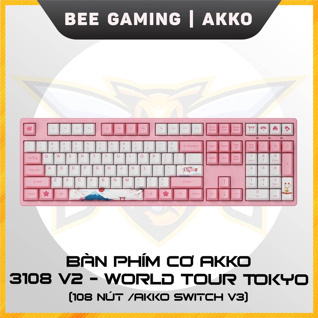 Bàn phím cơ AKKO 3108 v2 World Tour Tokyo (108 nút / AKKO Switch v3) | Shopee Việt Nam