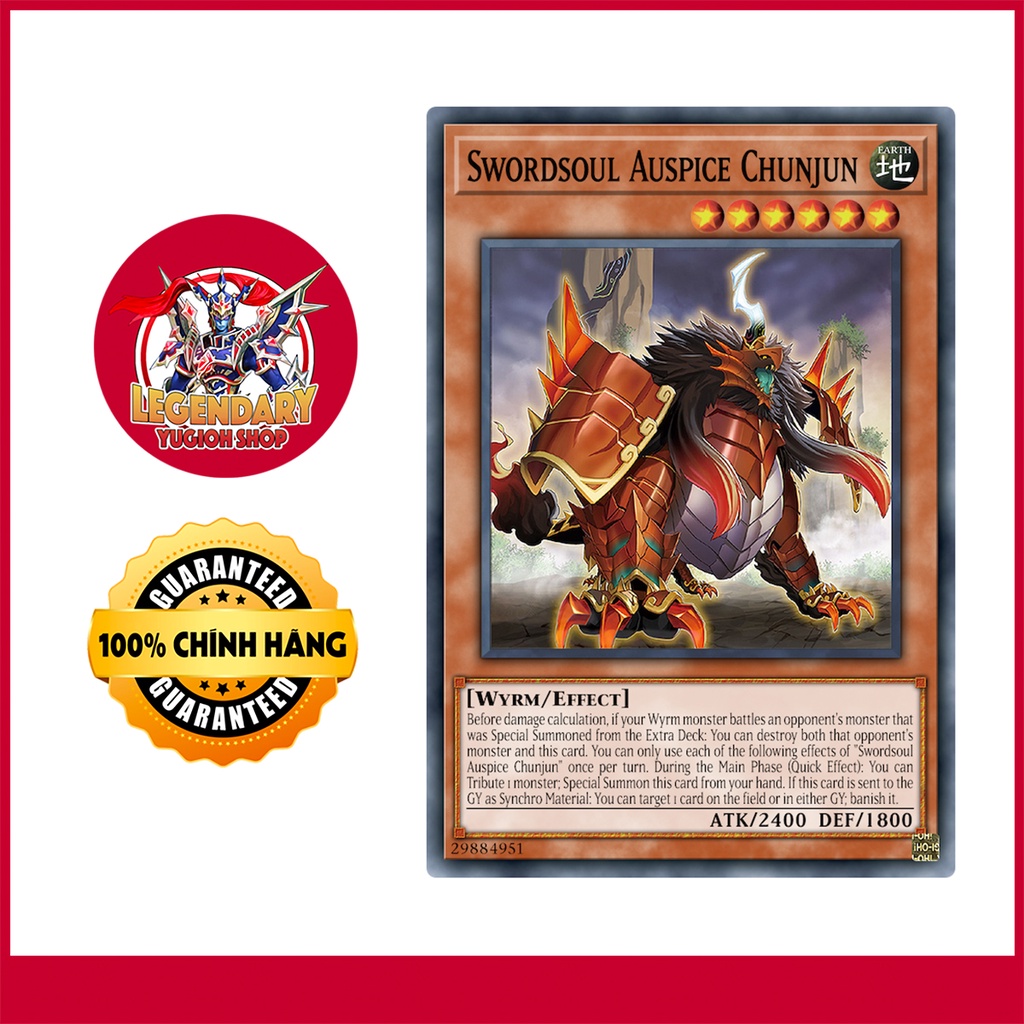 [EN-JP][Thẻ Bài Yugioh Chính Hãng] Swordsoul Auspice Chunjun | Shopee Việt Nam