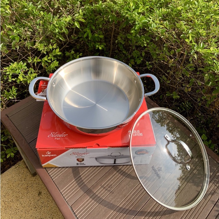 Chảo Lẩu Nồi Lẩu Inox 316 28cm 8528 Đúc Liền Nguyên Khối Kalpen Size 28cm - 30cm Chảo xào inox 3 ...
