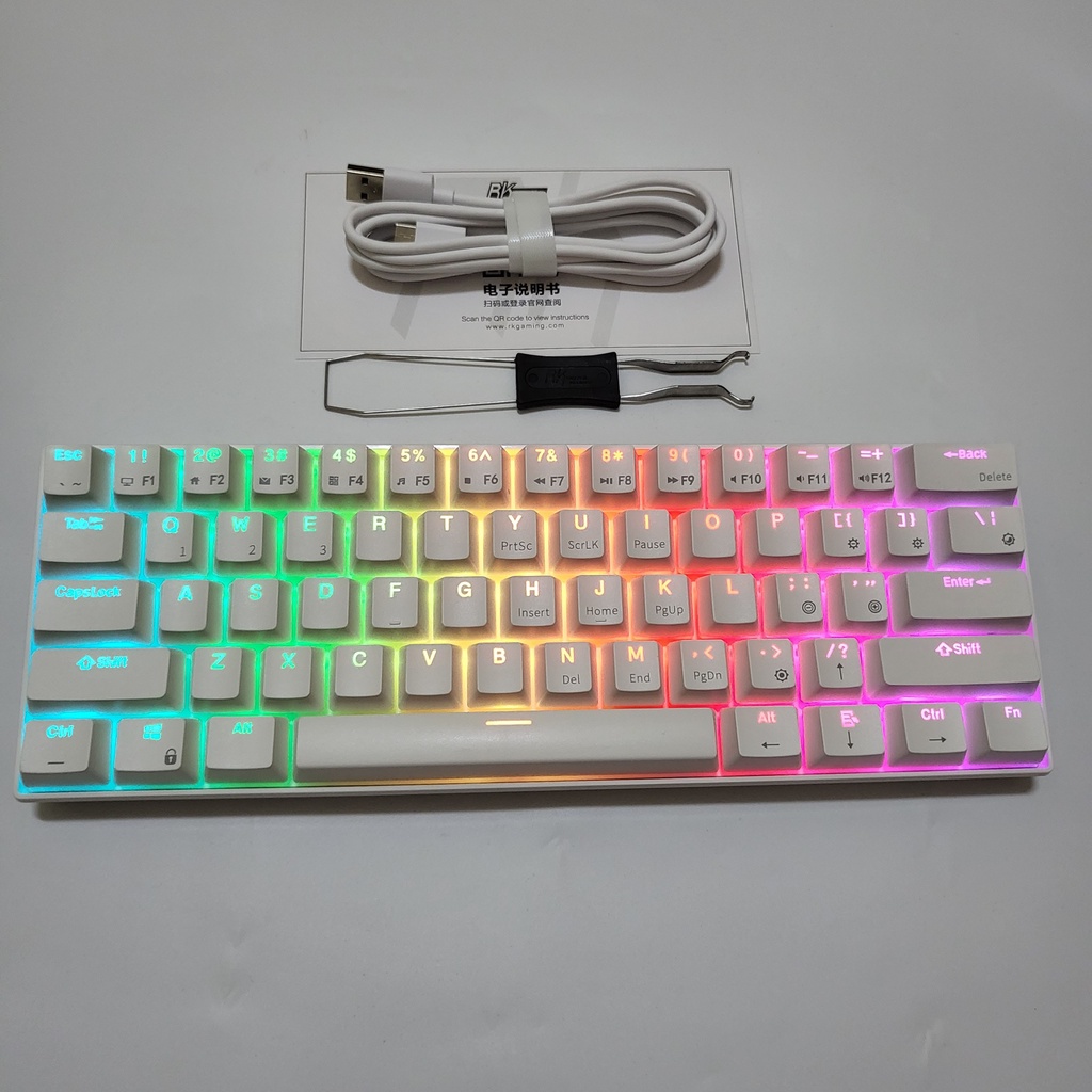 Bàn Phím Cơ Không Dây RK61 Hotswap Led RGB, 3 Chế Độ Bluetooth 5.0 ...