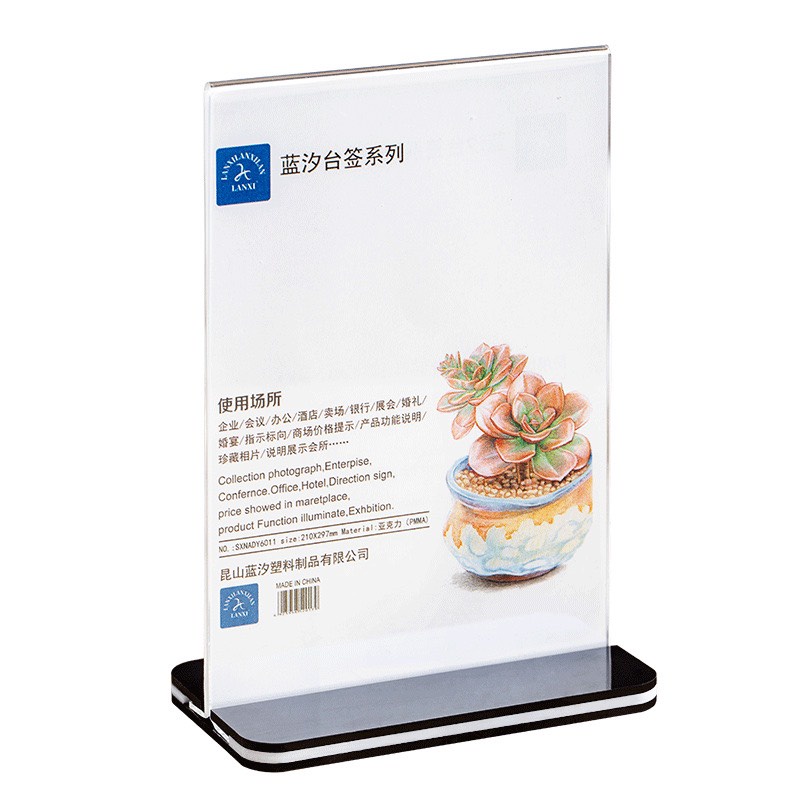 Menu mica A4, bảng mica để bàn kích thước A4 đế lùa trong suốt ,menumica | Shopee Việt Nam