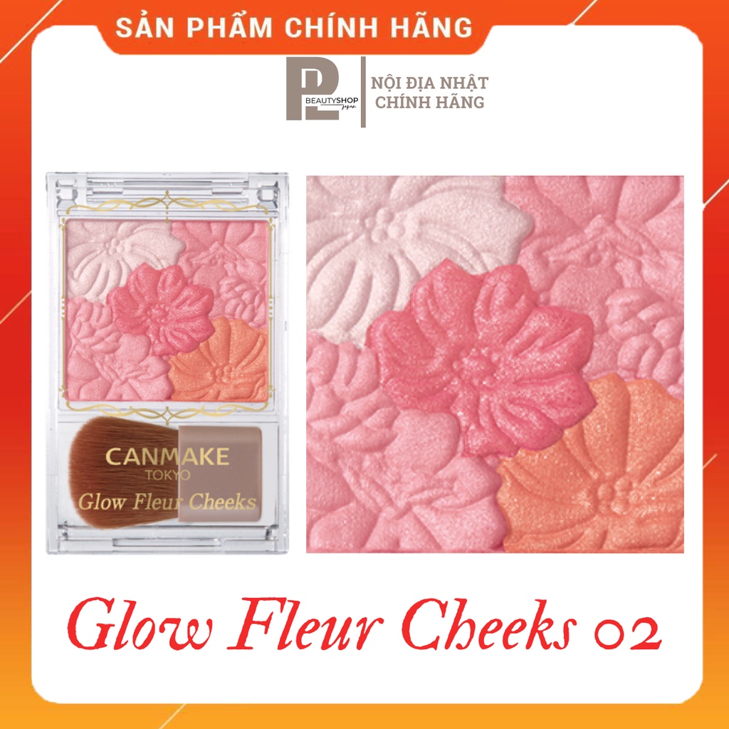 Phấn Má Hồng Canmake Glow Fleur Cheeks 6,3g.#02 Apricot Fleur | Shopee Việt Nam
