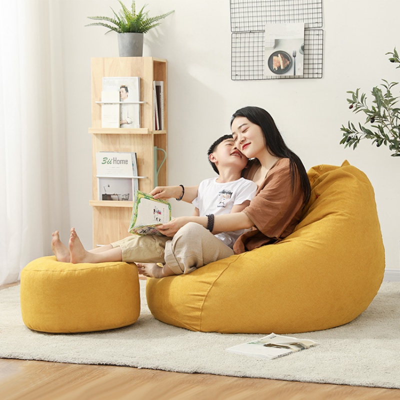 (HỎA TỐC - TP.HCM) Ghế Sofa lười hạt xốp 3II HOME kèm đôn chất liệu vải ...
