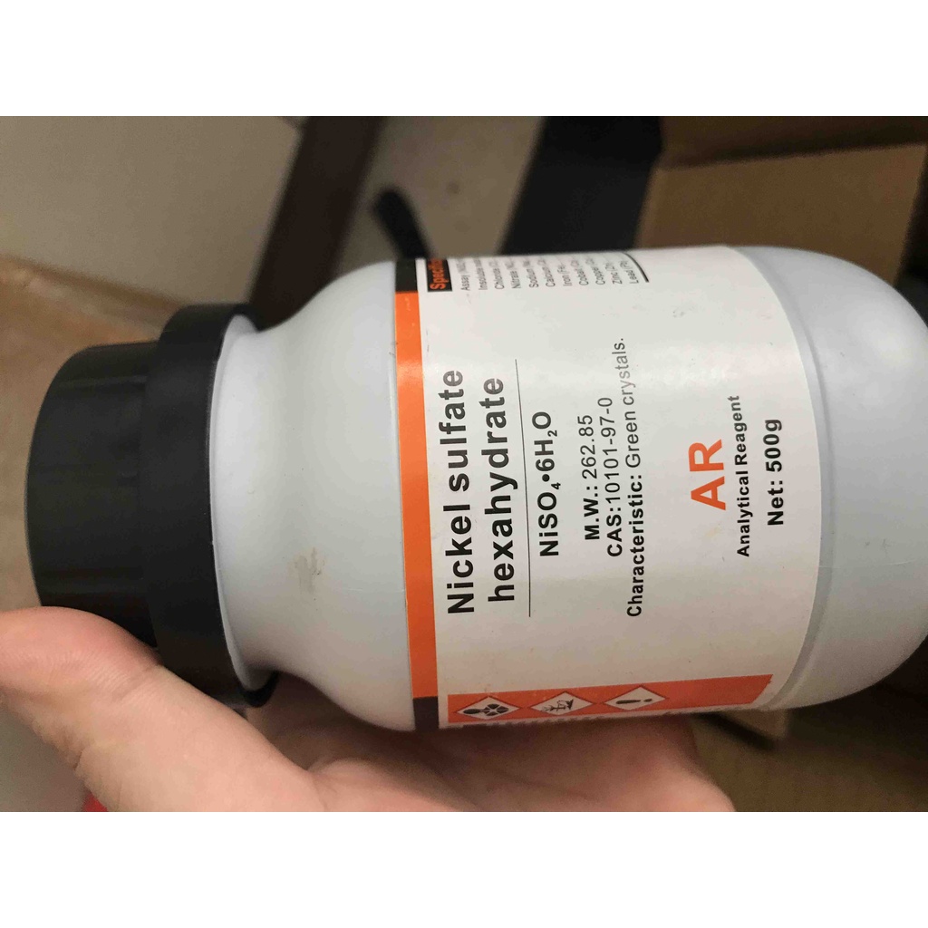 Nikel sulfate niken sunphat NiSO4 tinh khiết chai khối lượng 500g ...