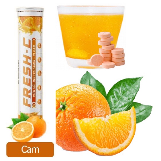 [shipnhanh](10 TUÝP)FRESH C MULTIVITAMIN - VIÊN SỦI MULTIVITAMIN - BỔ ...